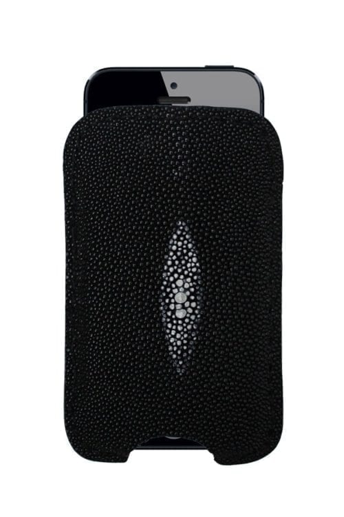 Black Stingray Leather Smartphone Holster